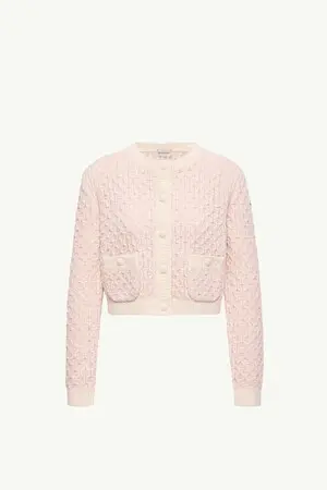 Moncler Wool Blend Cardigan - Pink