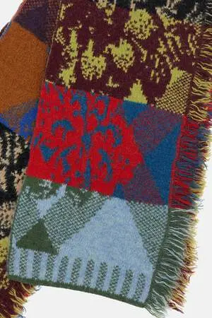 Dries Van Noten Patchwork Wool-blend Scarf