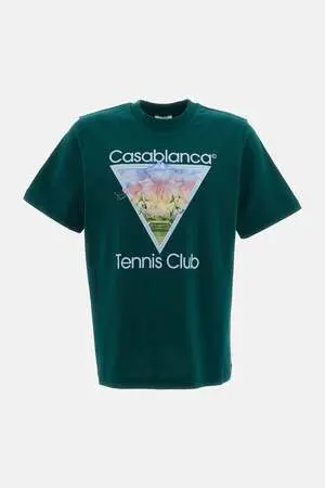Casablanca Tennis Club Icon Printed Classic T-shirt - Multicolor