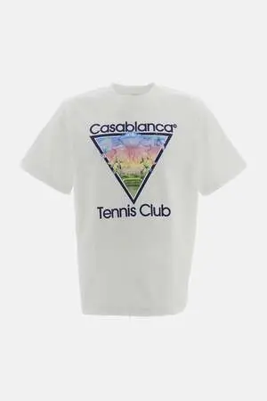 Casablanca Tennis Club Icon Printed Classic T-shirt - Multicolor