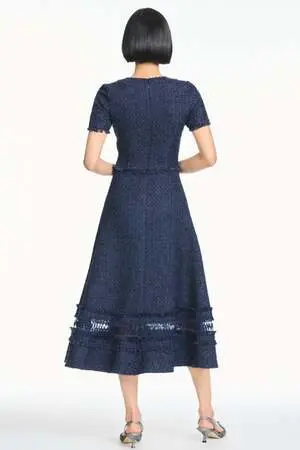 Sachin & Babi Dominica Blue Tweed A-line Dress