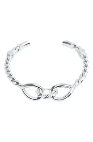 Mango Knot Choker Necklace - Silver