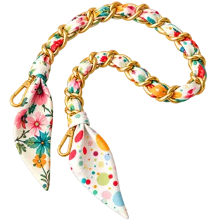 LILLY LOVES Fairground Fiona Scarf Metal Strap - Yellow