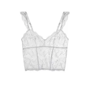 BRAELLE INTIMATES Soft V-neck Basque - White