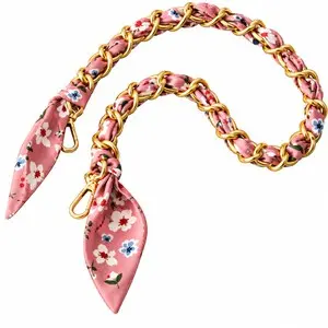 LILLY LOVES Polite Posie Scarf Metal Strap - Pink