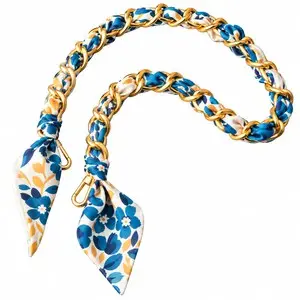LILLY LOVES Soulful Sandy Scarf Metal Strap - Blue