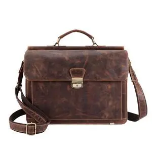 LLOYD BAKER Thane Leather Briefcase - Brown