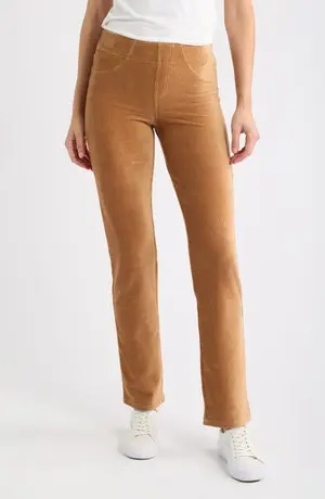 Hue Classic Corduroy Pull-on Pants Camel