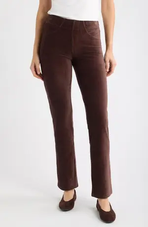 Hue Classic Corduroy Pull-on Pants Coffee