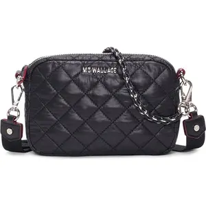 Mz Wallace Mini Crosby Quilted Nylon Crossbody Bag - Black