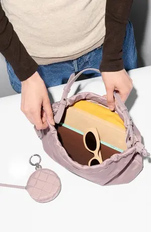 Mz Wallace Small Waverly Leather-trimmed Shoulder Bag - Quail