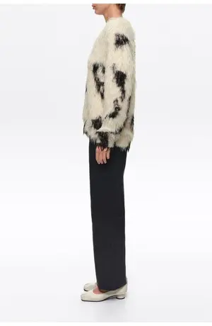 Bimba Y Lola Fur V-neck Sweater