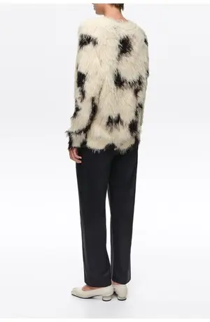 Bimba Y Lola Fur V-neck Sweater