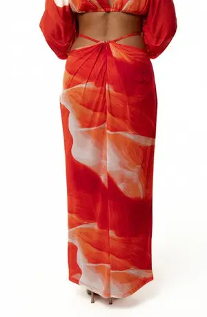 JLUXLABEL Hera Drape Maxi Skirt