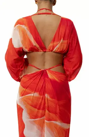 JLUXLABEL Selene Draped Crop Top