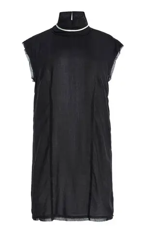 MEL USINE Argile Funnel-neck Peasant Tunic