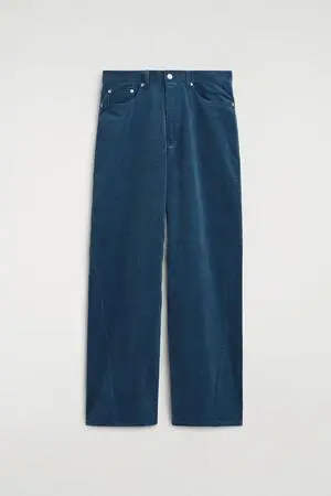 Cos Facade Corduroy Straight-leg Jeans - Blue
