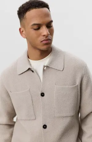 LES DEUX Milano Knit Wool Overshirt