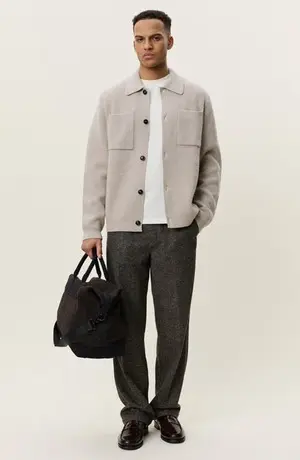 LES DEUX Milano Knit Wool Overshirt
