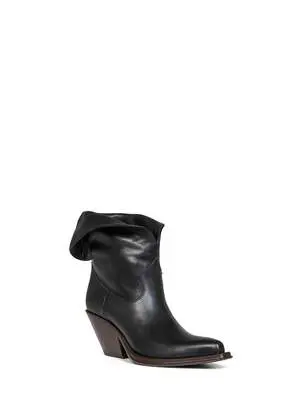 Chloé Black Semi-shiny Calfskin Leather Azelan Ankle Boots - Multicolor