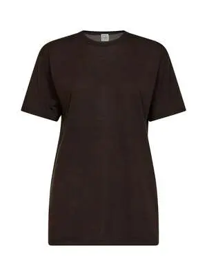 TOTEME Fondante Oversized Lyocell And Cashmere Knit T-shirt - Multicolor