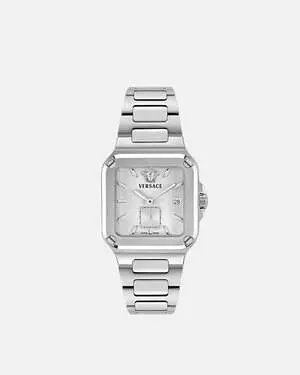 Versace Greca Edge Gent Watch - Silver