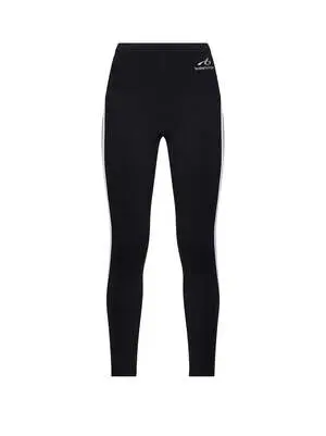 Balenciaga Black And White Technical Fabric Techwear Leggings - Multicolor