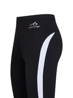 Balenciaga Black And White Technical Fabric Techwear Leggings