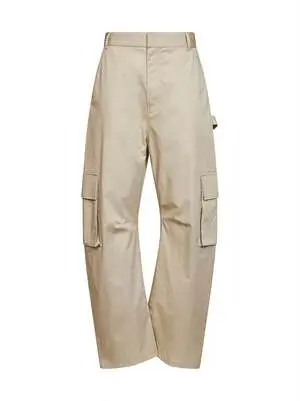 Balenciaga Beige Regenerative Cotton Twill Relaxed Cargo Pants - Multicolor