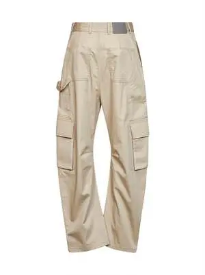 Balenciaga Beige Regenerative Cotton Twill Relaxed Cargo Pants