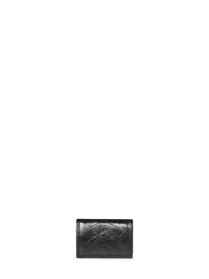 Saint Laurent Black Niki Slim Tri-fold Calf Leather Wallet