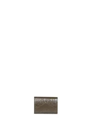 Saint Laurent Green Niki Slim Tri-fold Calf Leather Wallet