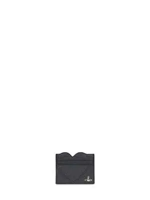 VIVIENNE WESTWOOD Black Heart-shape Orb Card Holder