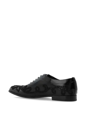 Dolce & Gabbana Leather Lace-up Shoes With Embellishments