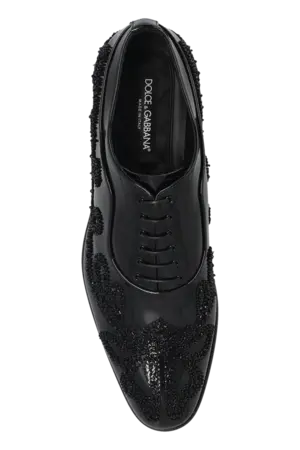 Dolce & Gabbana Leather Lace-up Shoes With Embellishments