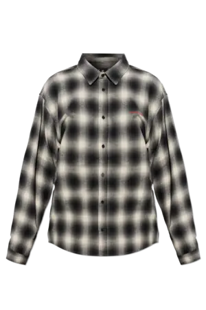 44 LABEL GROUP Plaid Pattern Shirt - Grey