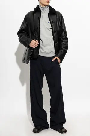 JIL SANDER High Neck Sweatshirt In Light Gray By
