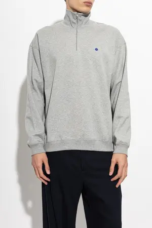 JIL SANDER High Neck Sweatshirt In Light Gray By