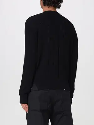 Rick Owens Wool Crewneck Jumper With Dropped Shoulders And Ribbed Trims - Black