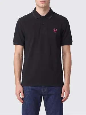 Comme Des Garçons Slim Fit Cotton Polo Shirt With Contrast Logo - Black