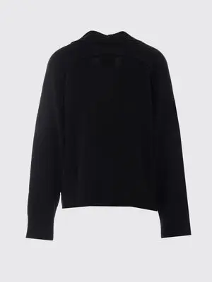 Loulou De Saison V-neck Cardigan In Pure Cashmere With Dropped Shoulders - Black