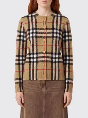 Burberry Vintage Check Cashmere Cardigan With A Crew Neck