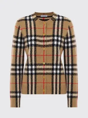 Burberry Vintage Check Cashmere Cardigan With A Crew Neck
