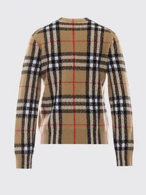 Burberry Vintage Check Cashmere Cardigan With A Crew Neck