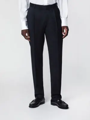 LUIGI BIANCHI Double-breasted Pure Virgin Wool Suit With Peak Lapels