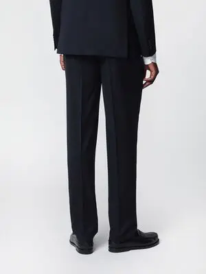 LUIGI BIANCHI Double-breasted Pure Virgin Wool Suit With Peak Lapels