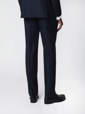 LUIGI BIANCHI Single-breasted Pure Virgin Wool Suit With Notch Lapels