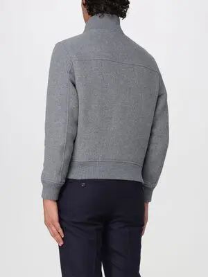 BROOKSFIELD Wool Blend Bomber Jacket With High Collar And Ribbed Hems