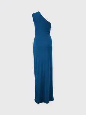 Balmain One-shoulder Stretch Viscose Long Evening Gown With Slit