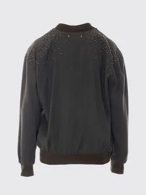 GOLDEN GOOSE V-neck Virgin Wool Blend Cardigan With Crystals